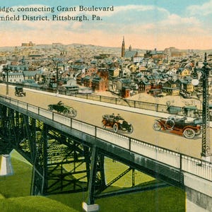 Vintage Postcard, Pittsburgh, Pennsylvania, Bloomfield Bridge, Grant ...