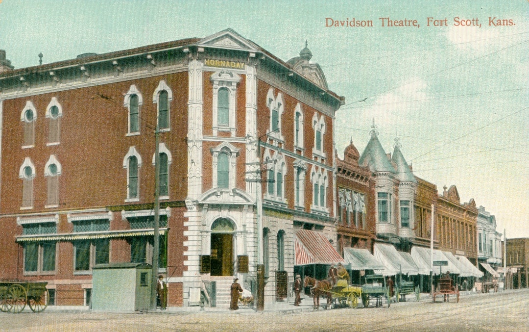 Vintage Postcard, Fort Scott, Kansas, Davidson Theatre, Ca 1910 - Etsy
