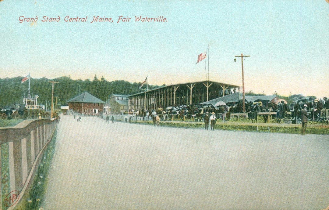 Vintage Postcard, Waterville, Maine, Central Maine Fair, Horse Track - Etsy