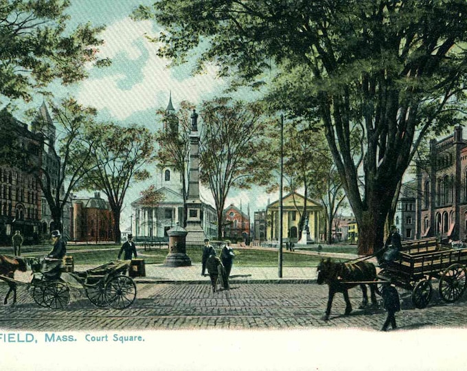Vintage Postcard, Springfield, Massachusetts, Court Square, Tuck ...