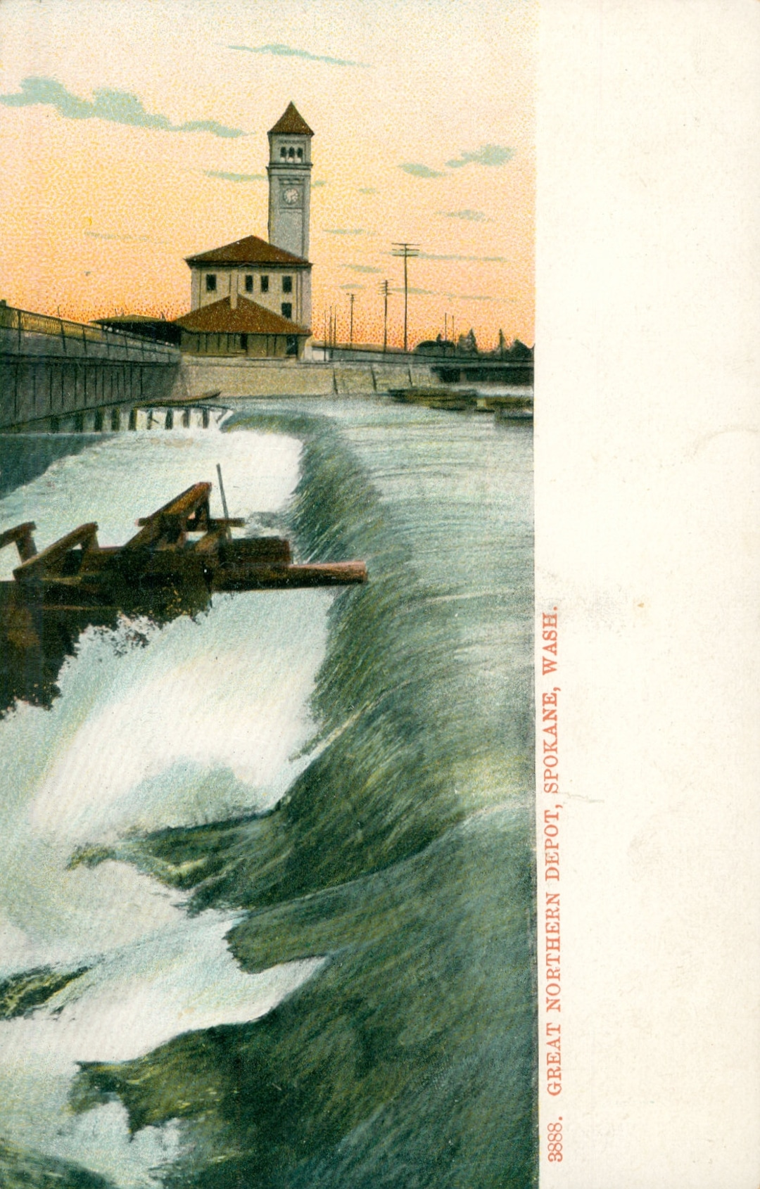 Vintage Postcard, Spokane, Washington, Great Northern Railroad Depot ...