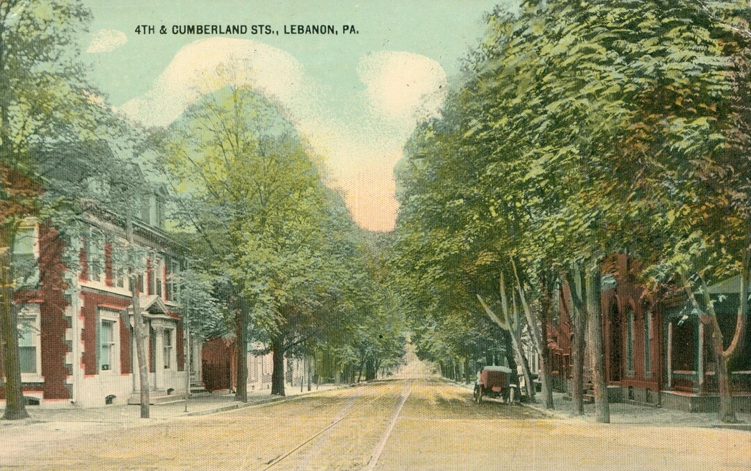 Vintage Postcard, Lebanon, Pennsylvania, 4th and Cumberland Streets - Etsy