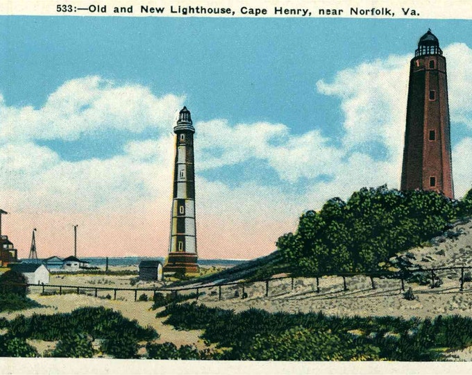 Linen Postcard, Houghton, Michigan, Isle Royale Lighthouse, Ca 1940 - Etsy