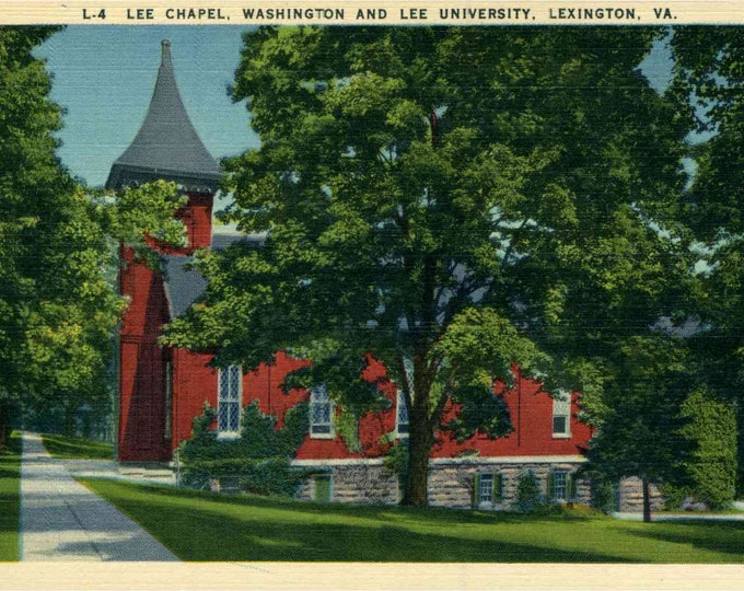 Linen Postcard, Lexington, Virginia, Washington and Lee University, Lee ...