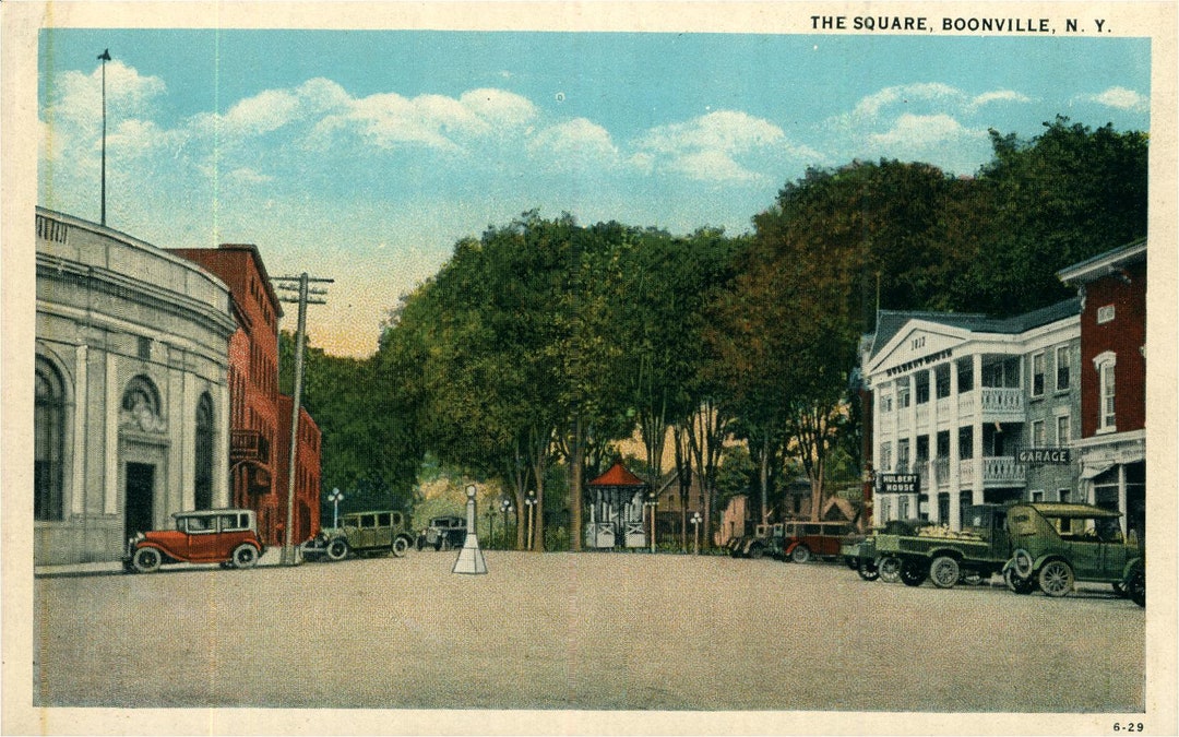 Vintage Postcard, Boonville, New York, View on the Square, NICE - Etsy