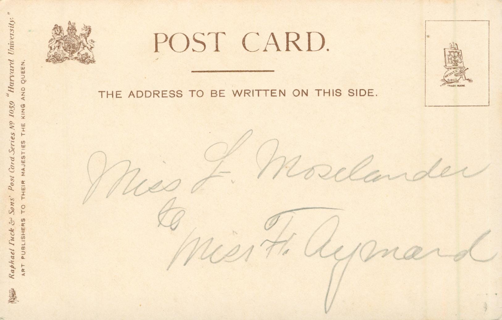 Vintage Postcard, Cambridge, Massachusetts, Harvard University Library ...