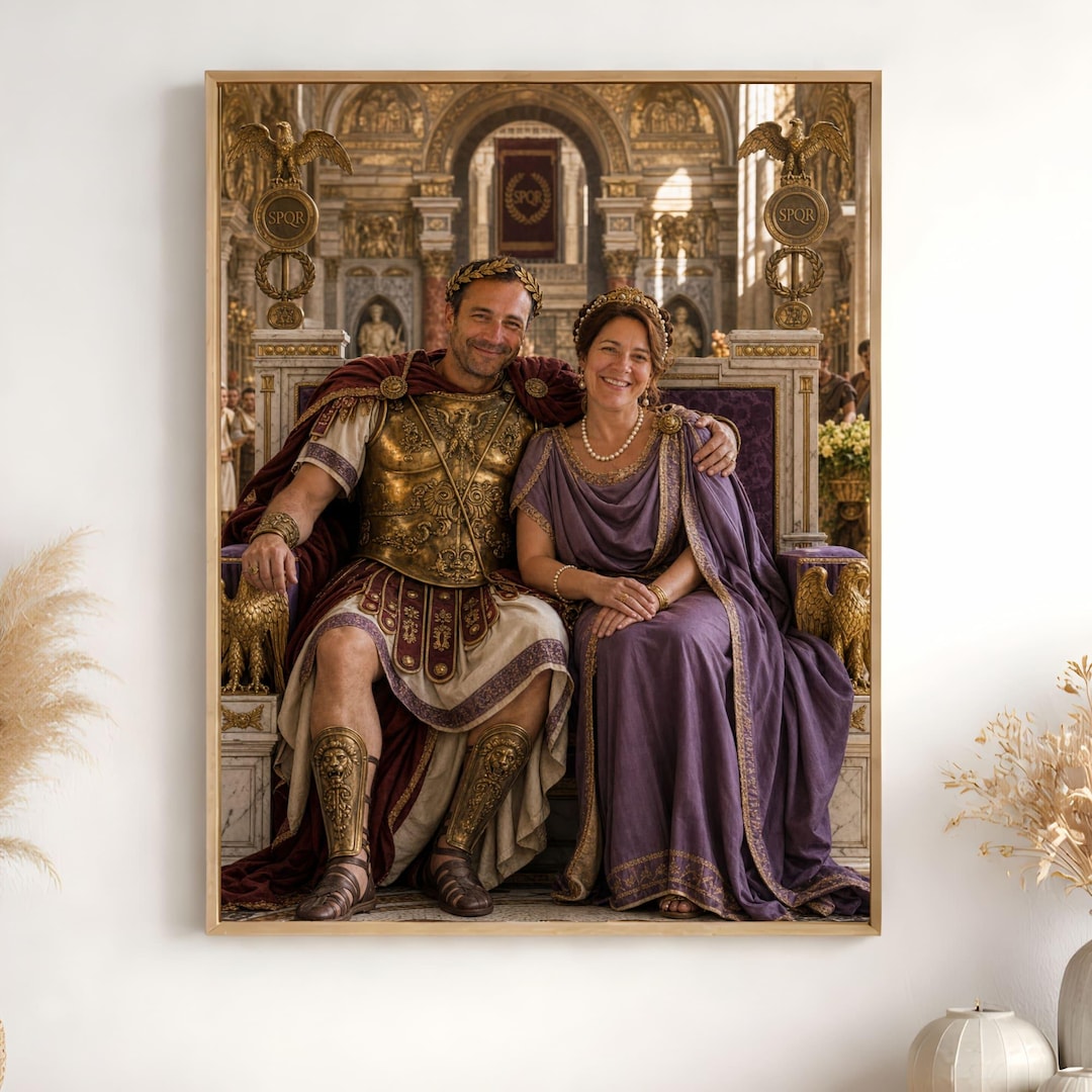 Personalized Couple Portrait — Roman Empire — Digital File - Etsy