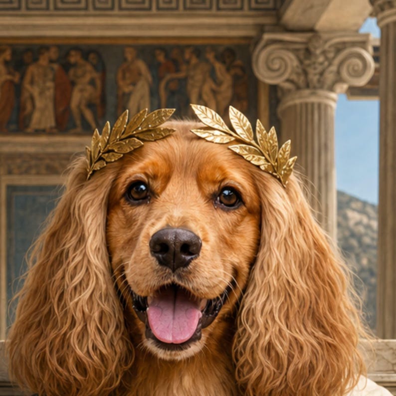 Custom Dog Portrait — Classical Ancient Greece — Digital File - Etsy