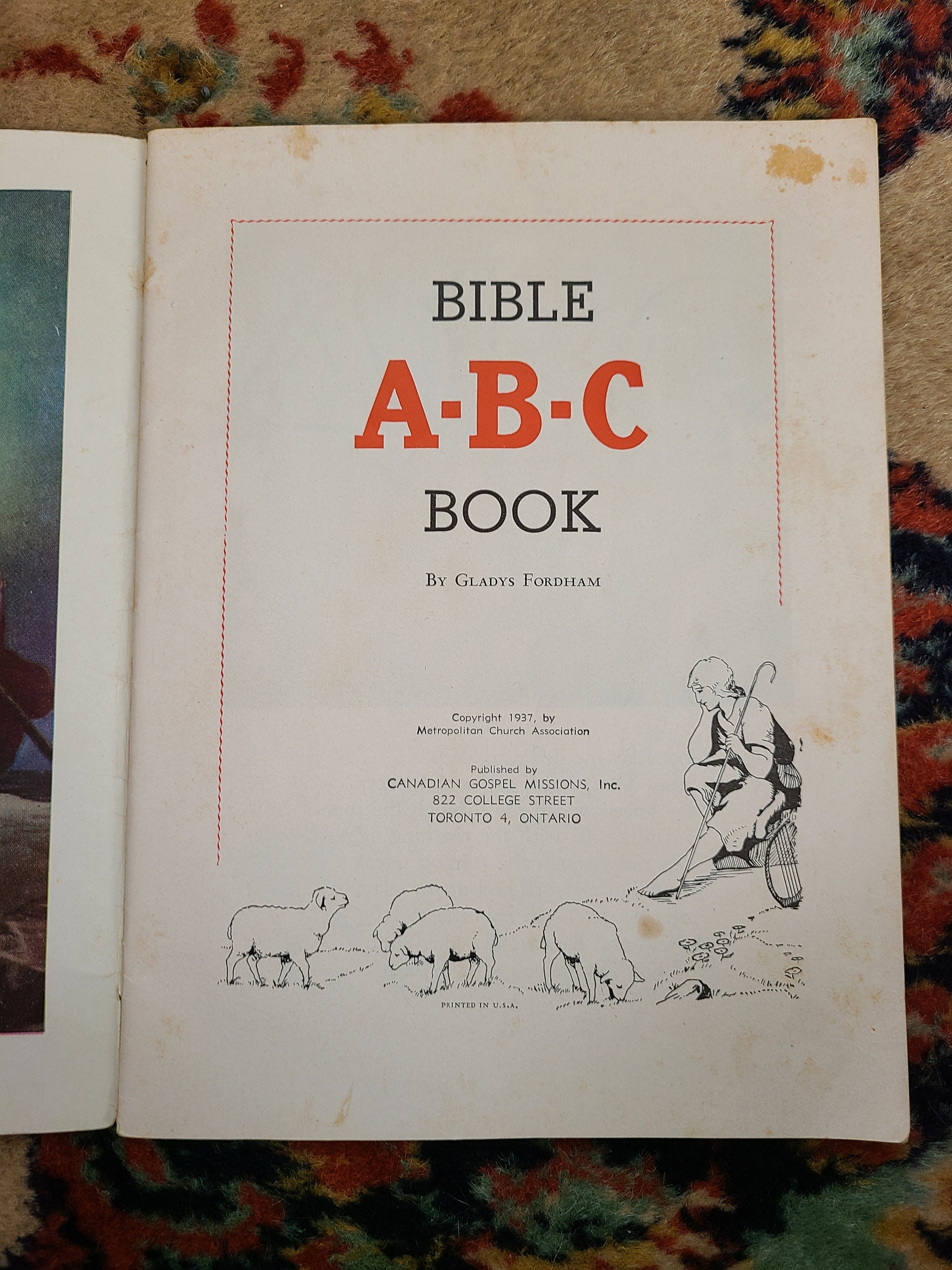 1937 Bible ABC Book Metropolitan Church Association - Etsy