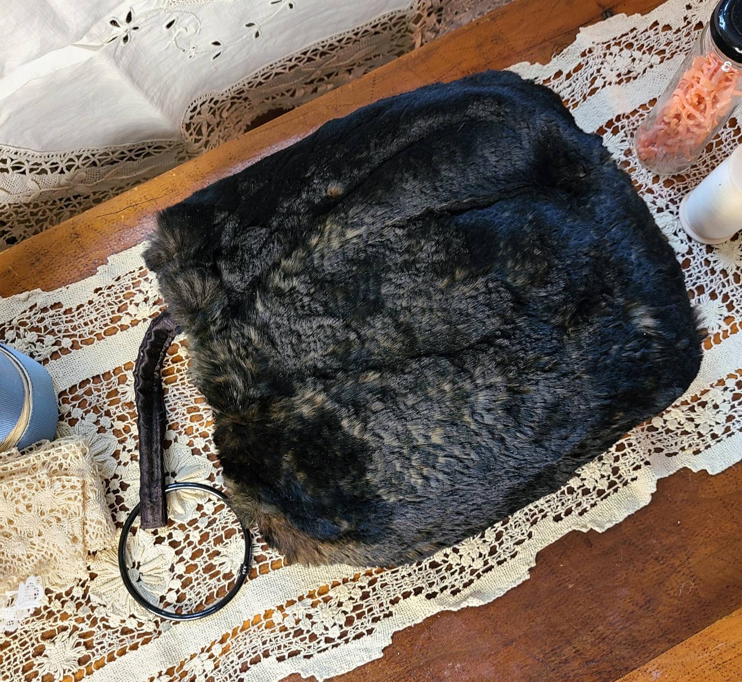 Victorian Fur Muff With Satin Lining - Etsy