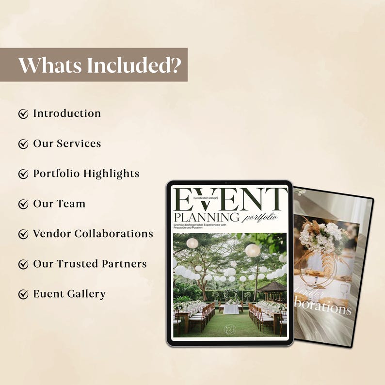 Event Planner Portfolio Templates | Canva, Editable, Printable (digital ...