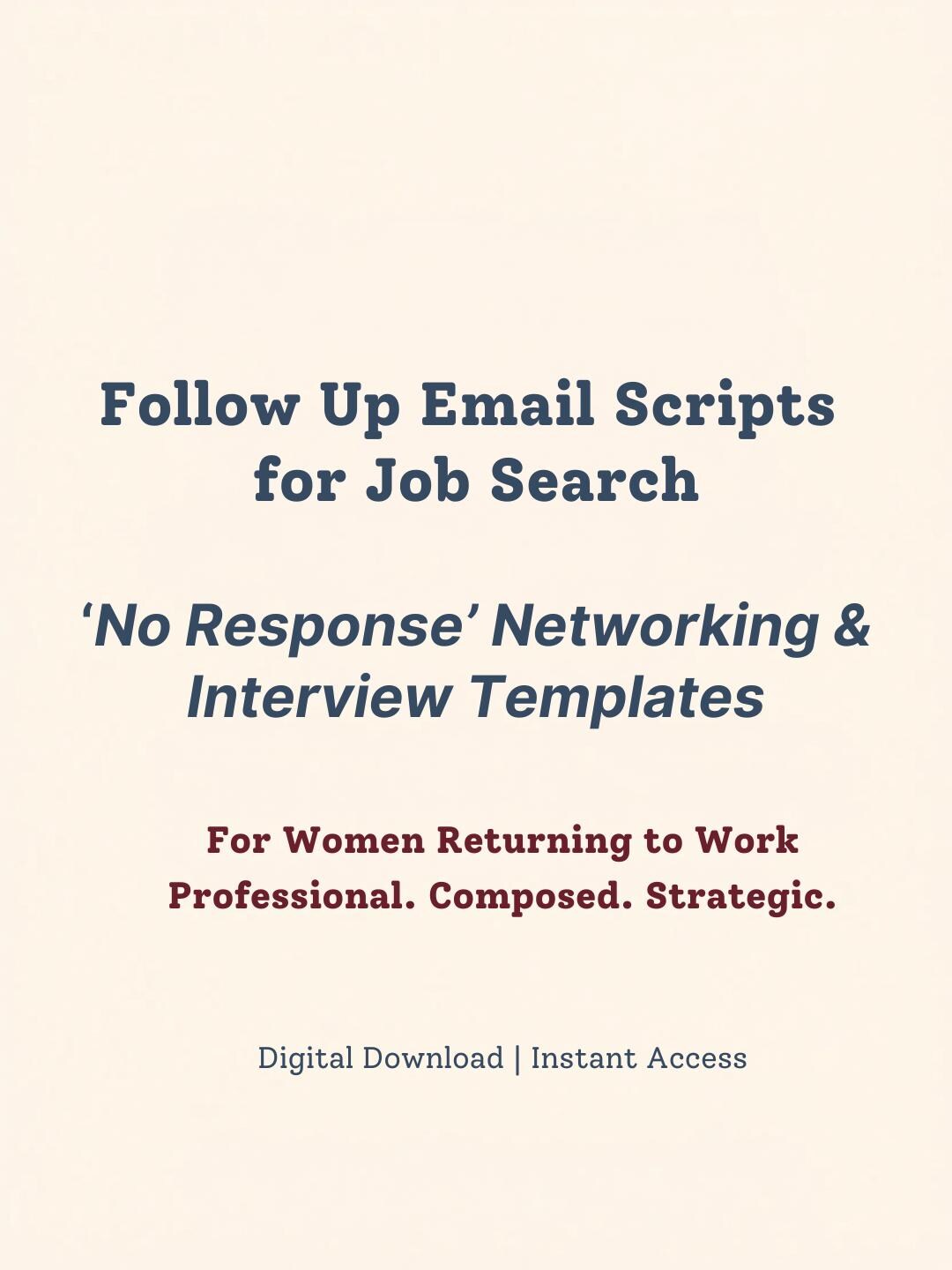 Job Search Follow up Scripts, Networking & Interview Templates (digital ...