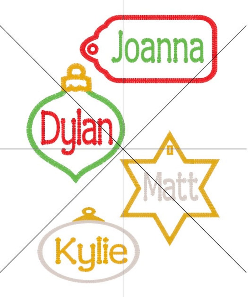 Personalized Custom Christmas Name Tags With Ribbon Tie - Etsy