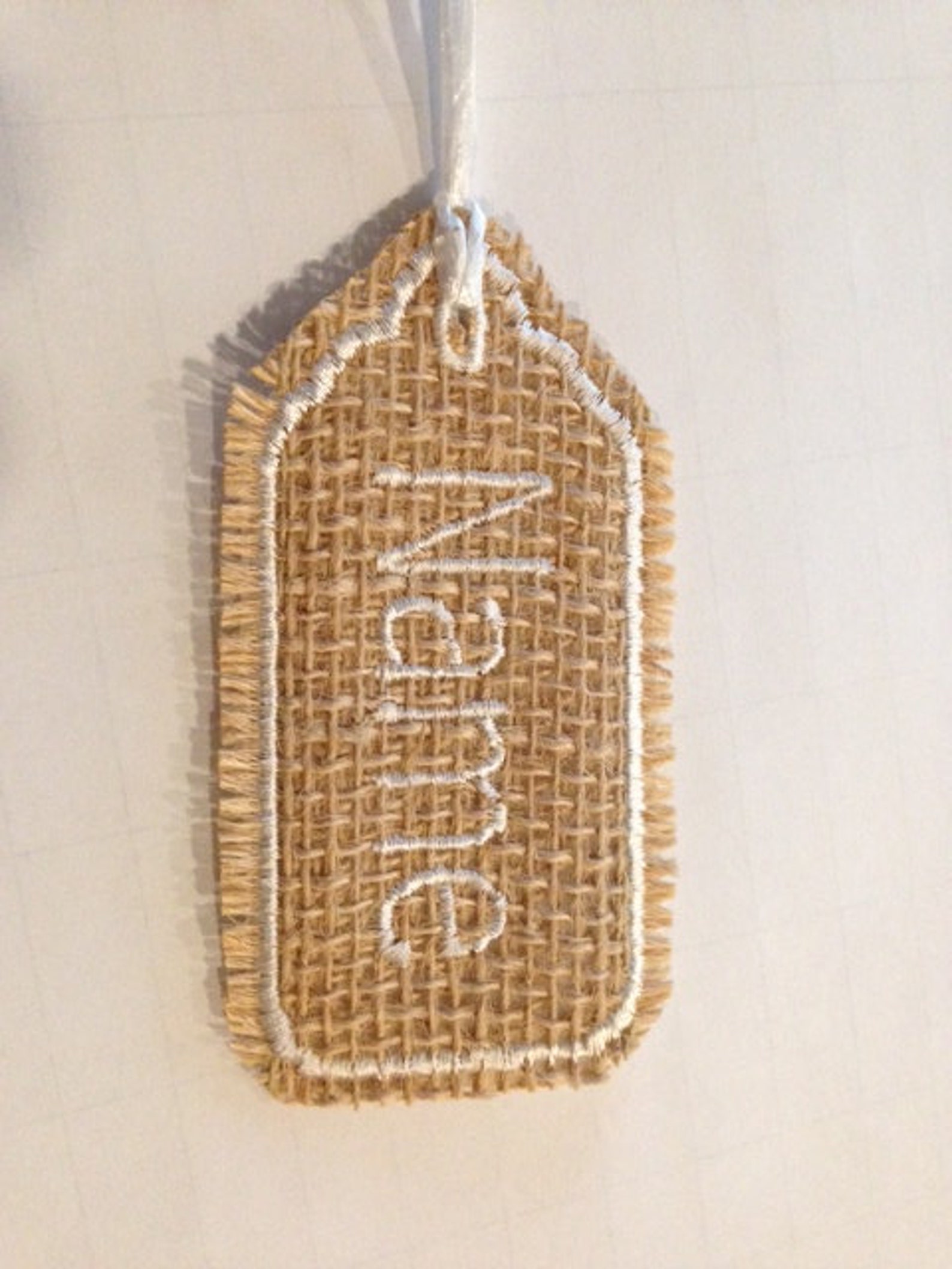 Personalized Custom Name Tag in Fun Shapes With Ribbon Tie - Etsy