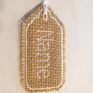 Personalized Custom Name Tag in Fun Shapes With Ribbon Tie - Etsy