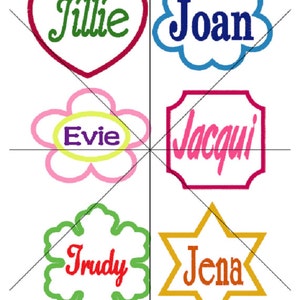 Personalized Custom Name Labels in Fun Shapes - Etsy