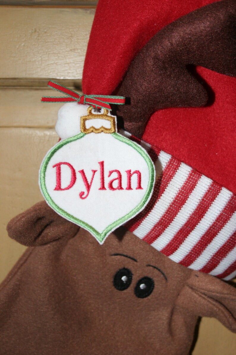 Personalized Custom Christmas Name Tags With Ribbon Tie - Etsy
