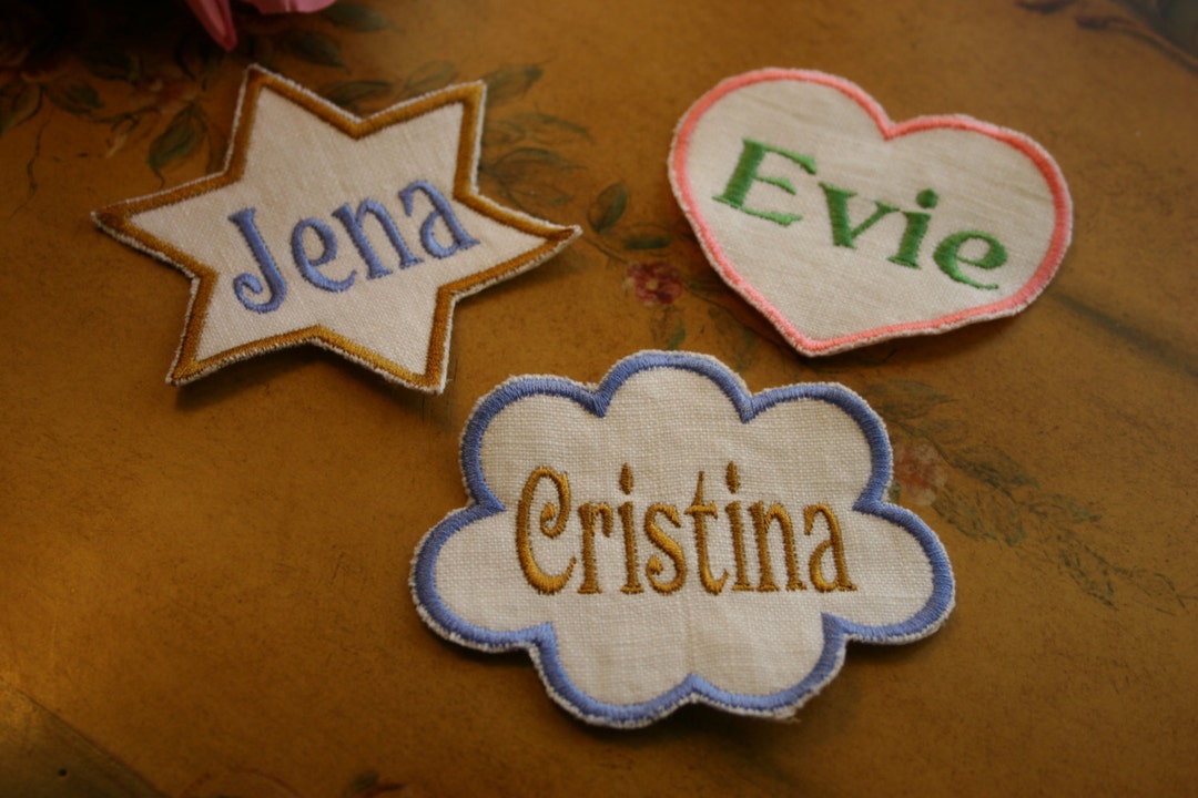 Personalized Custom Name Labels in Fun Shapes - Etsy
