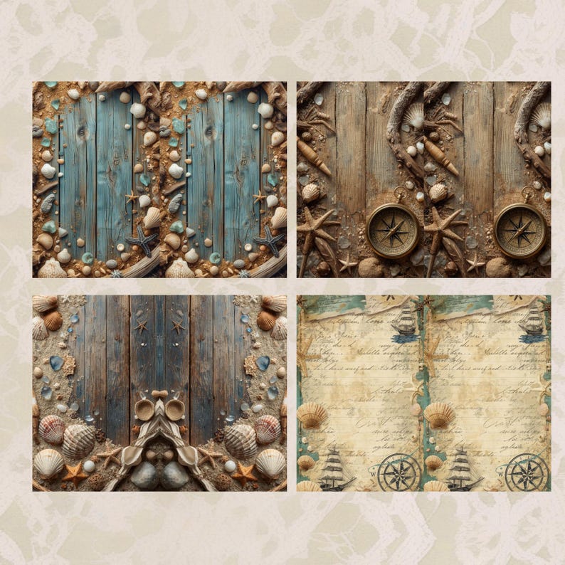 Ocean Junk Journal Pages | Vintage Coastal Printable Paper (digital ...