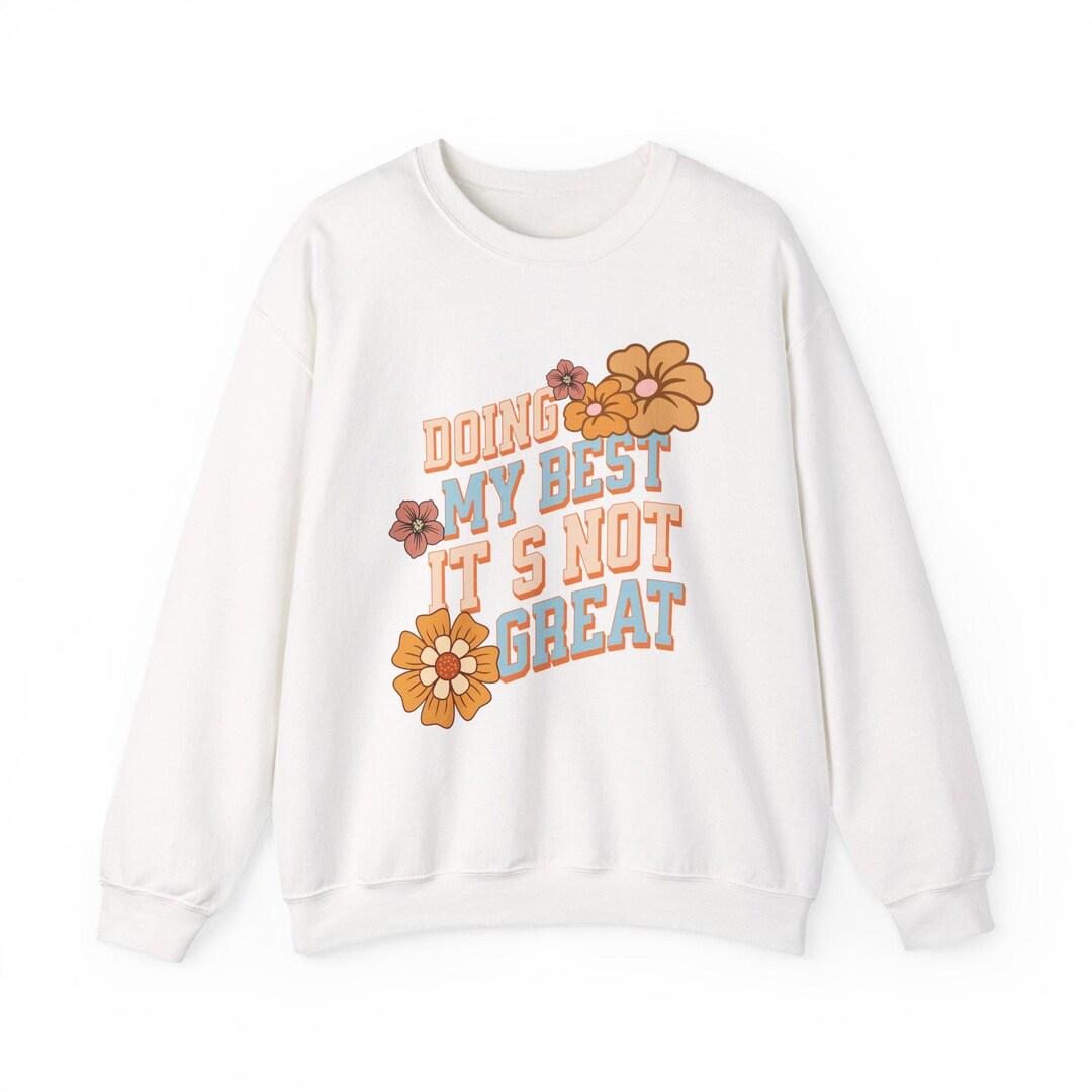 Old School College Sweater | Retro Graphic Sweatshirt | 70s Floral ...