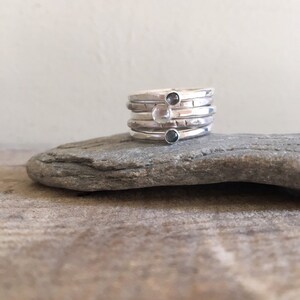 Blue Topaz Ring Stacking Rings Blue Stone Ring Topaz Stack Ring - Etsy UK