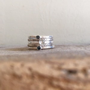 Blue Topaz Ring Stacking Rings Blue Stone Ring Topaz Stack Ring - Etsy UK