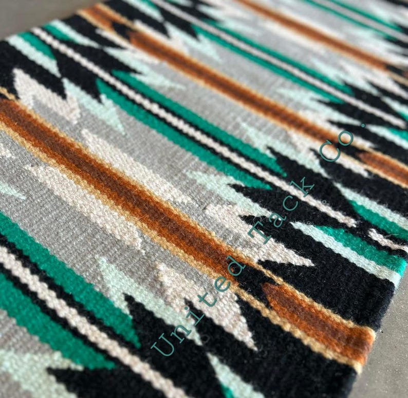 Handmade Western Ranch Pad | Navajo Saddle Blanket | Wool Horse Show ...