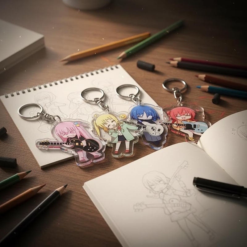 Bocchi the Rock Keychain - Etsy