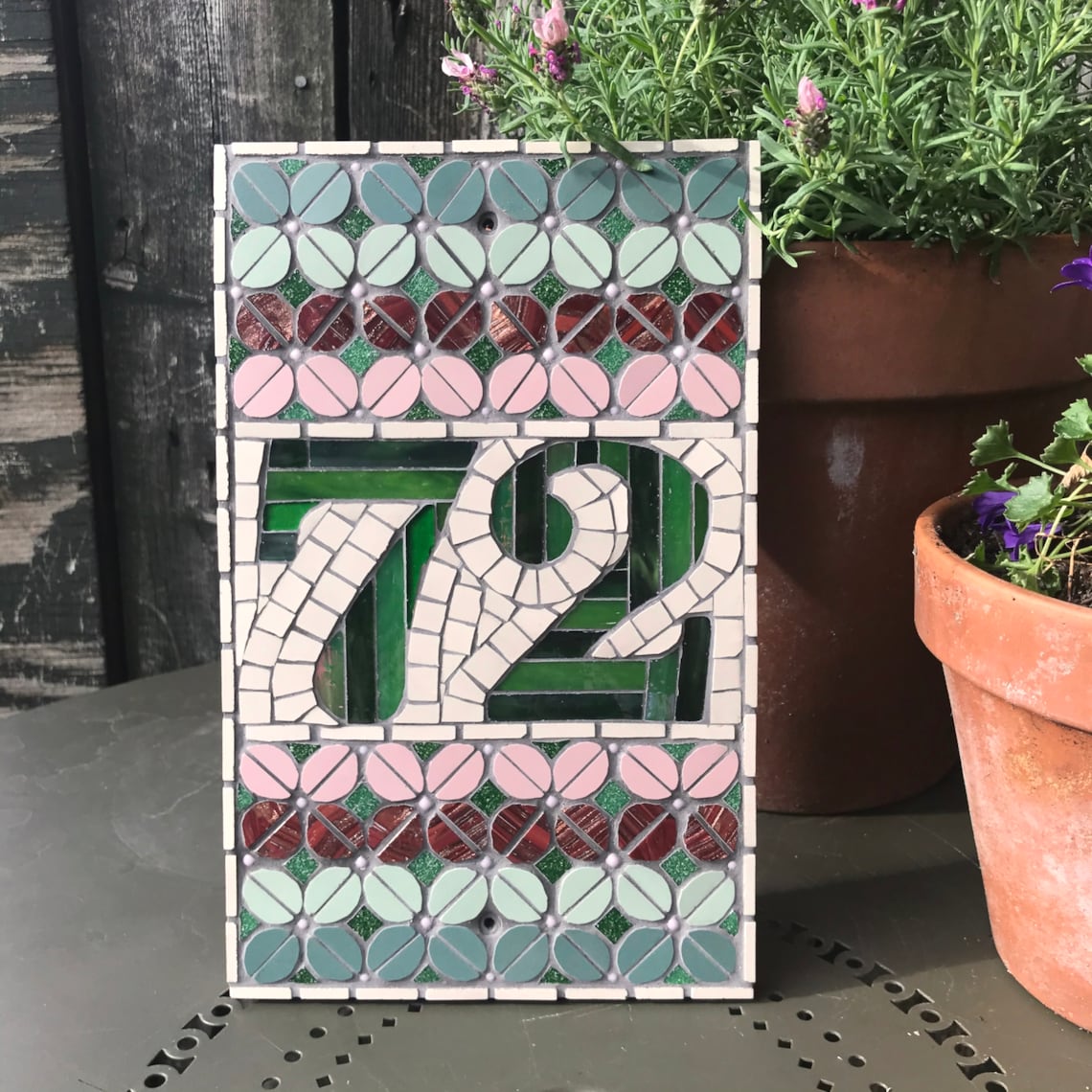Custom Mosaic House Number-outdoor Sign-address Plaque-made to - Etsy