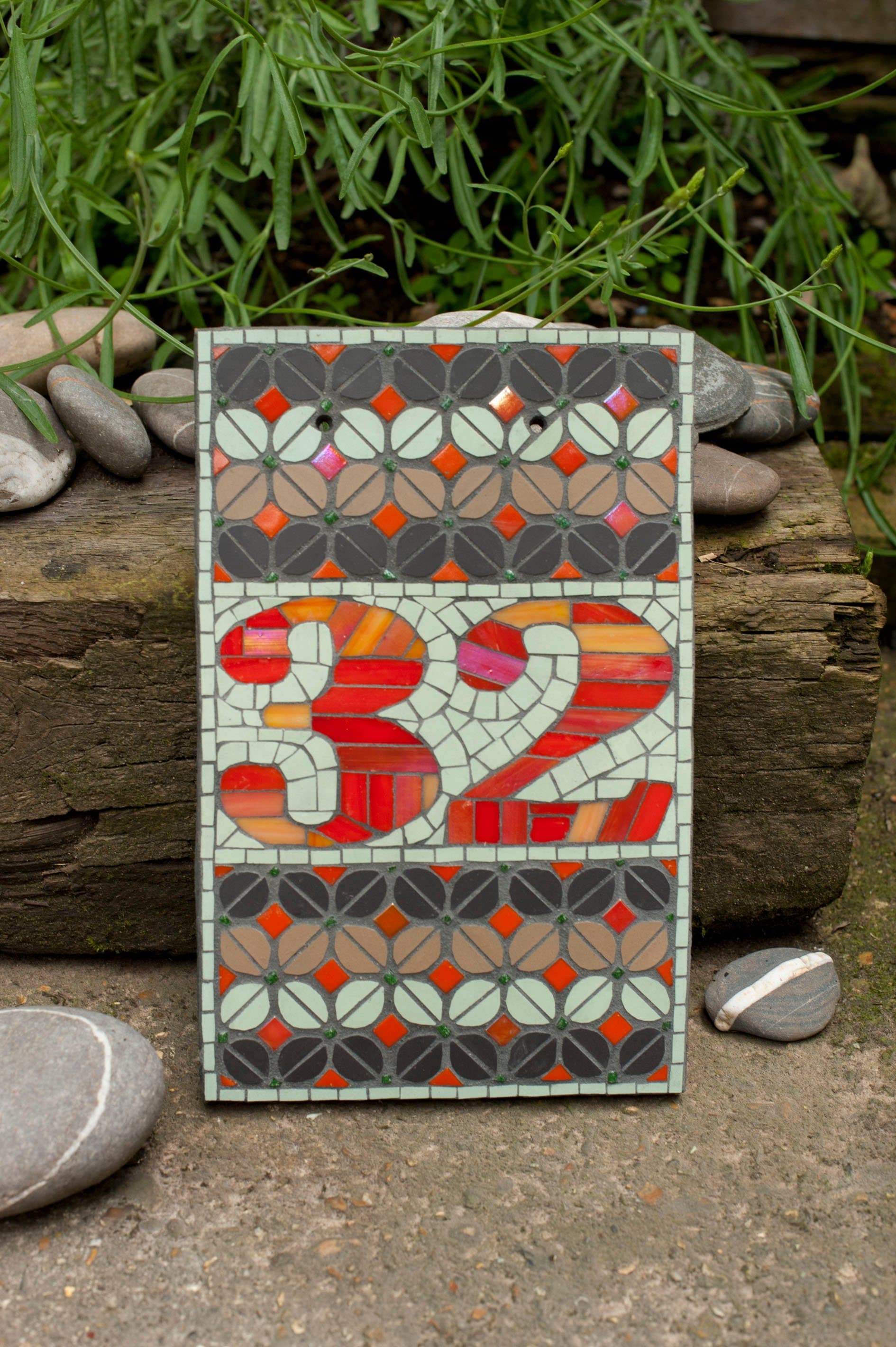 Custom Mosaic House Number-outdoor Sign-address Plaque-made to - Etsy