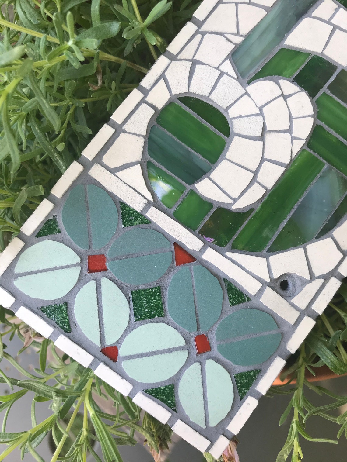 Mosaic House Number Single Digit Address Plaque Made to - Etsy