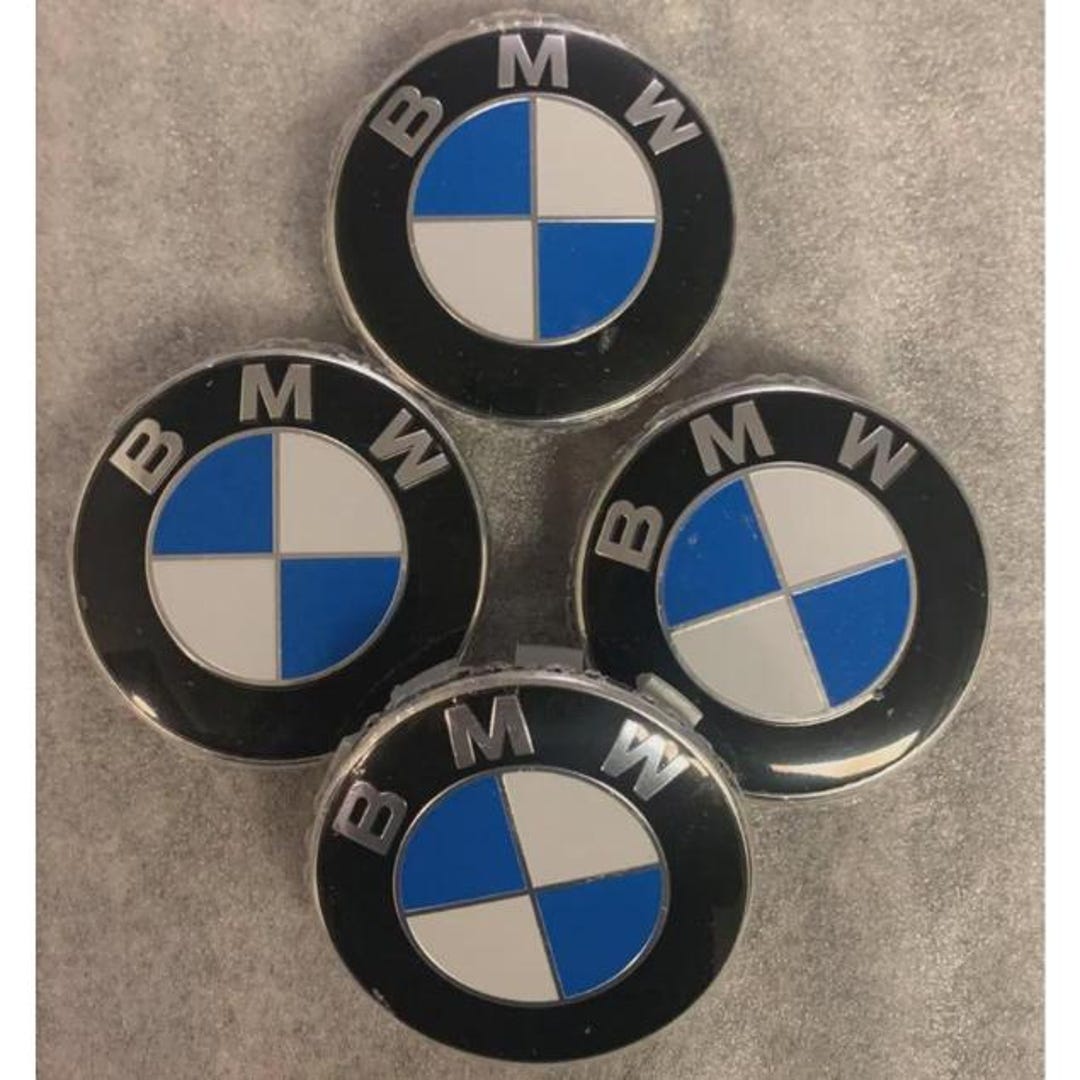 BMW Blue White Alloy Wheel Center Hub Caps 68mm - Etsy
