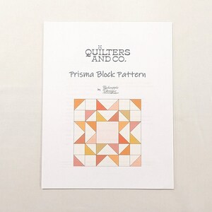 Prisma Quilt PDF Block Pattern - Instant Pattern Download - Quilted Star Block Pattern - Quilt ...