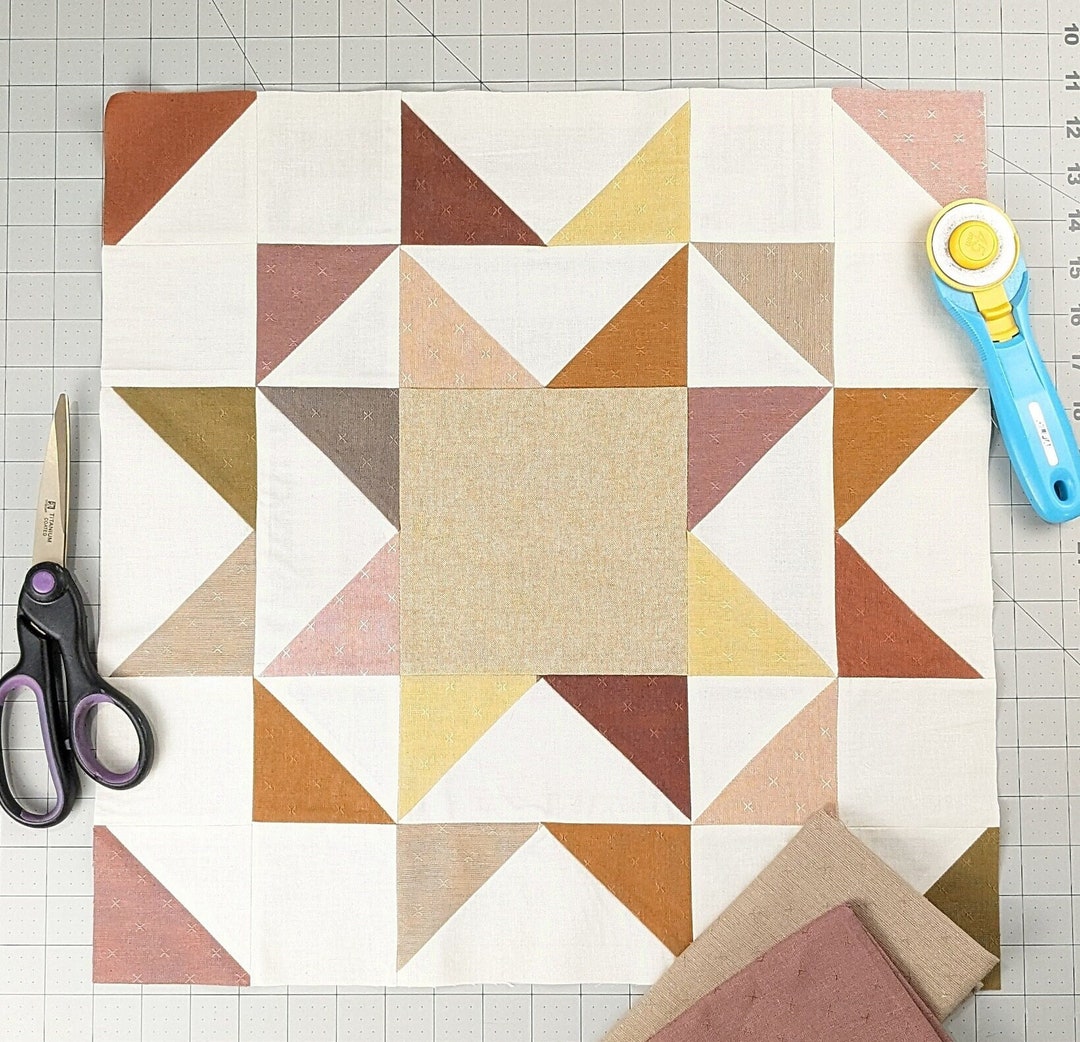 Prisma Quilt PDF Block Pattern, Instant Pattern Download, Quilted Star Block Pattern, Quilting ...