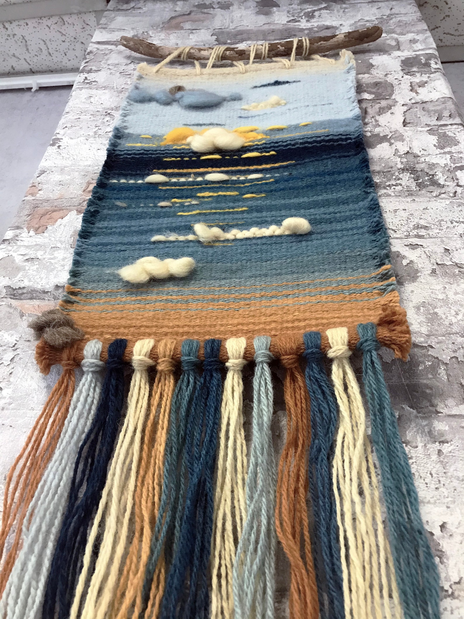 Woven Blue Wall Hanging summer Morning Handwoven - Etsy UK