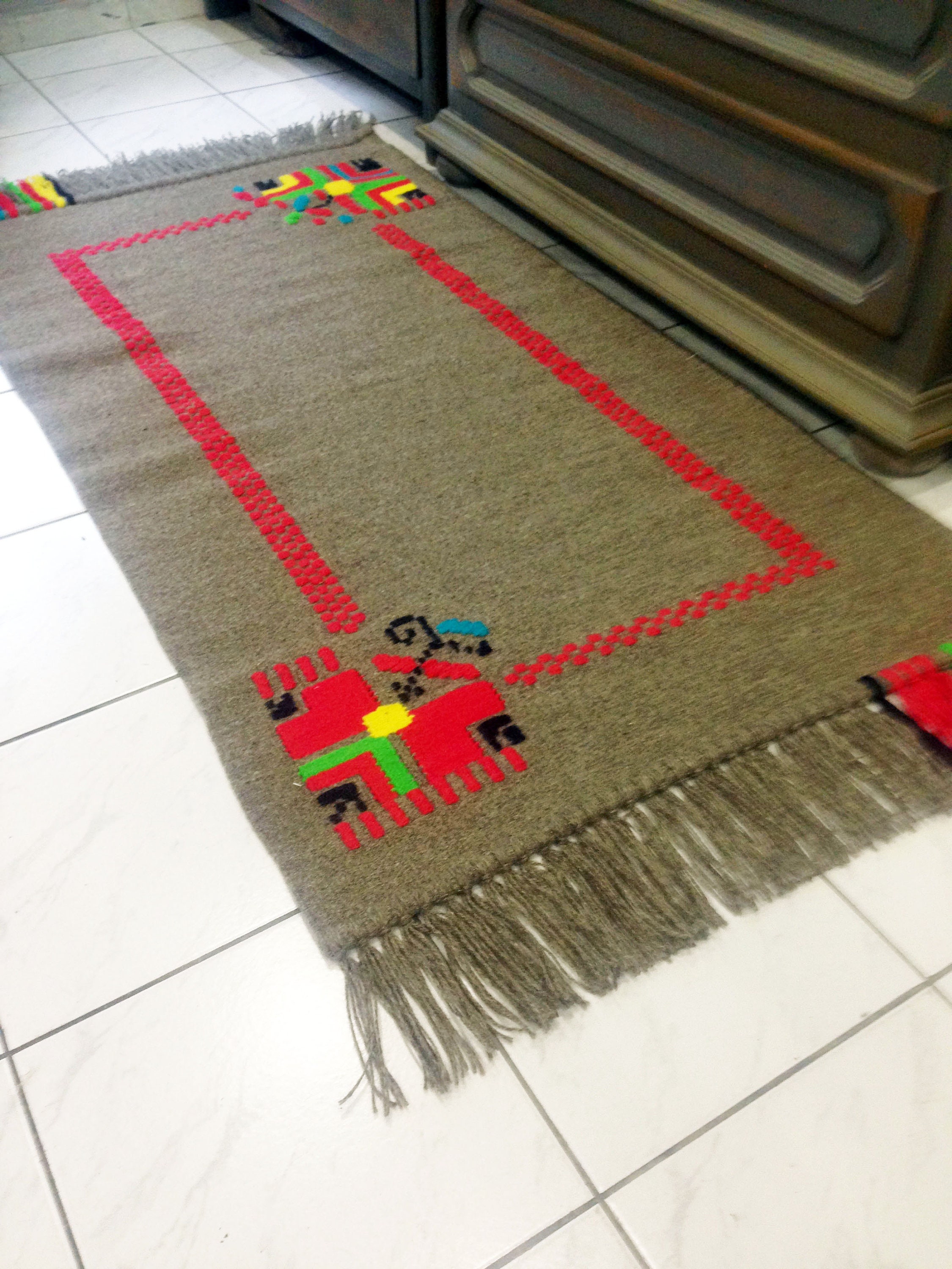 Handwoven Wool Rug With Traditional Bulgarian Ethno Motifs. - Etsy