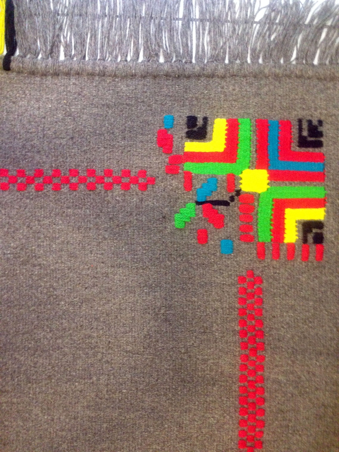 Handwoven Wool Rug With Traditional Bulgarian Embroidery - Etsy