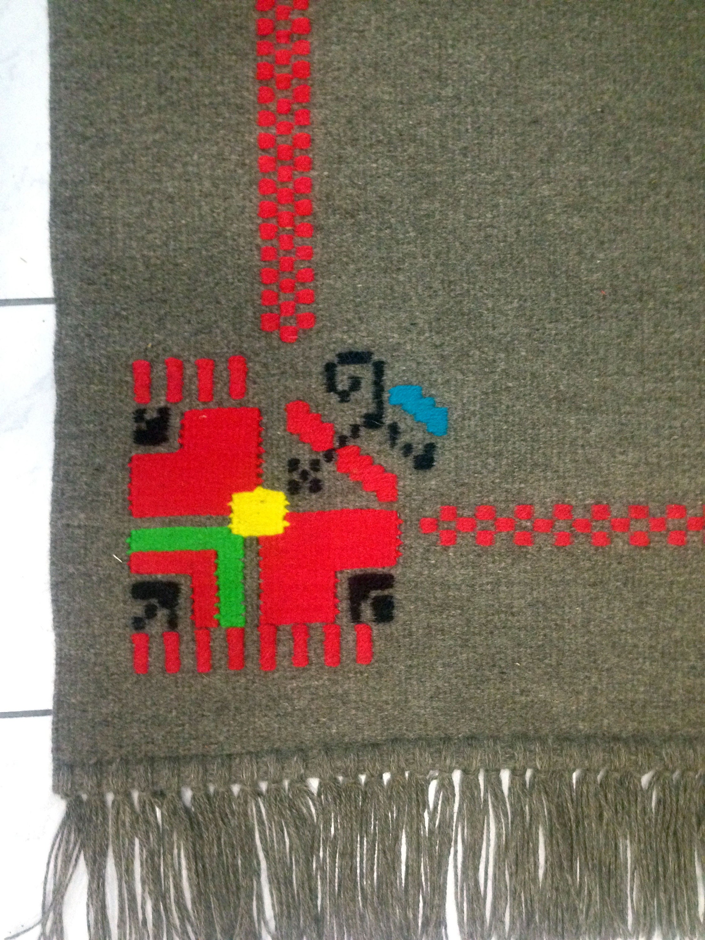 Handwoven Wool Rug With Traditional Bulgarian Ethno Motifs. - Etsy