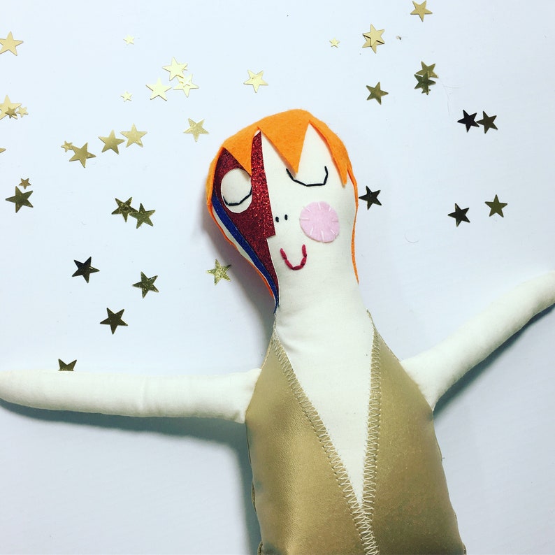David Bowie Doll Ziggy Stardust Bowie Starman Handmade Etsy