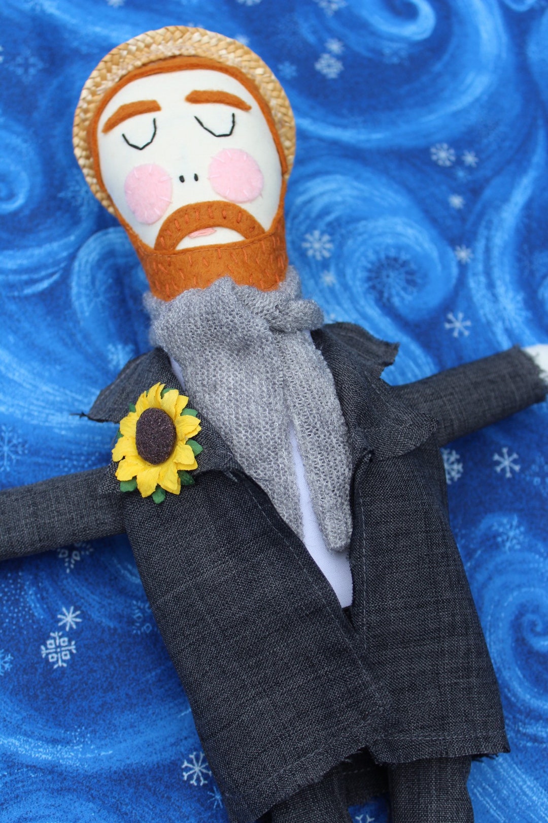 Vincent Van Gogh Doll, Van Gogh, Sunflowers, Heirloom Doll, Artist, Art ...