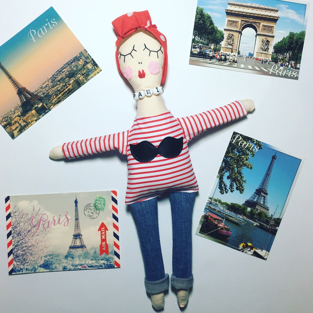 Little Miss Paris Doll, Rosiedoll, Rag Doll, Dolly, Handmade Doll ...