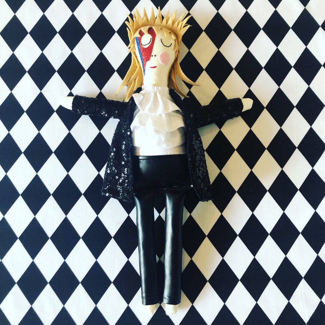 David Bowie Doll Goblin King Starman Handmade Doll Cloth Doll Etsy