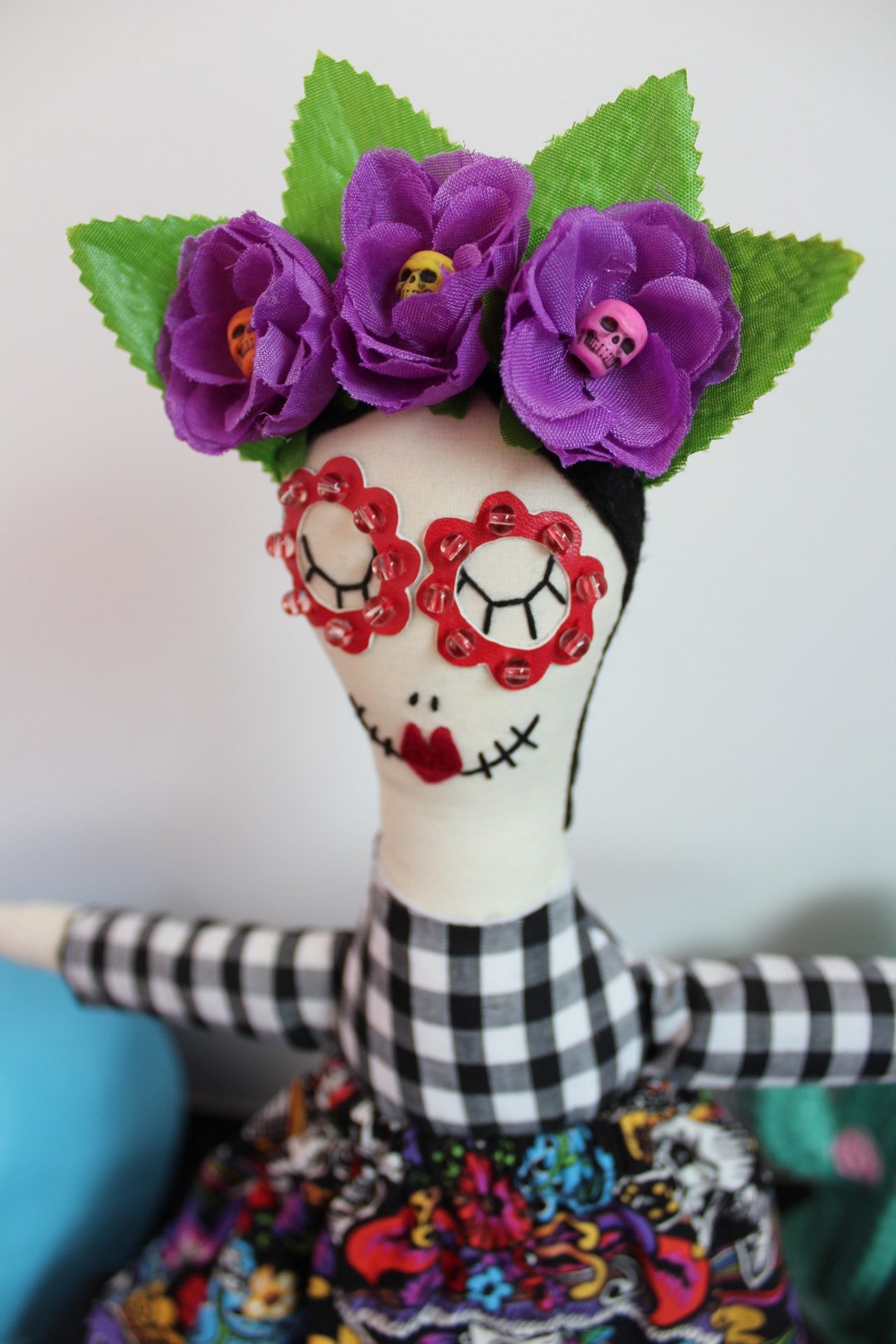 Day of the Dead Clothdoll, Skull, Ragdoll, Rosiedoll, Rag Doll, Dolly ...