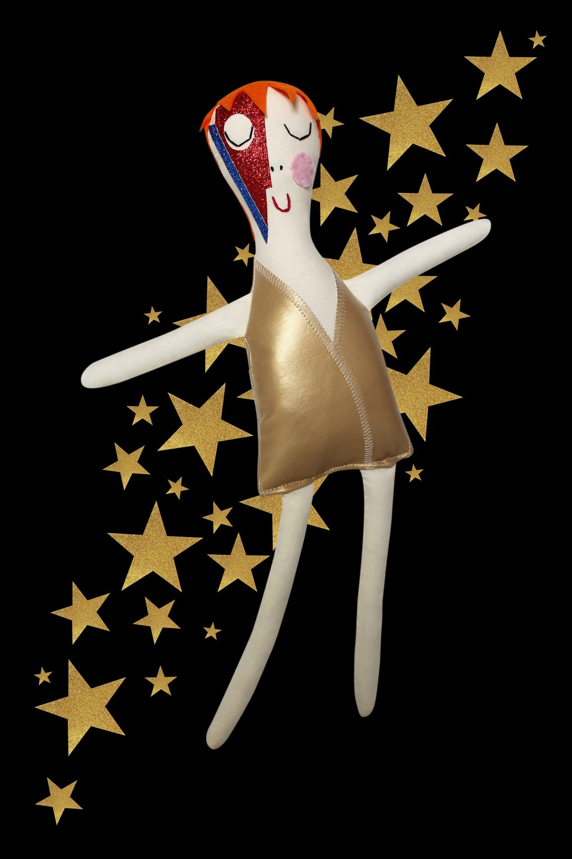 David Bowie Doll Ziggy Stardust Bowie Starman Handmade Etsy