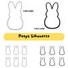 Peeps Silhouette, Template, Stencil, Shape, or Outline PNG Transparent ...