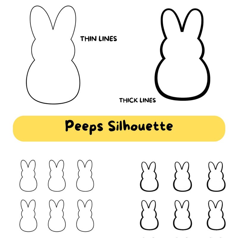 Peep Outline - Etsy