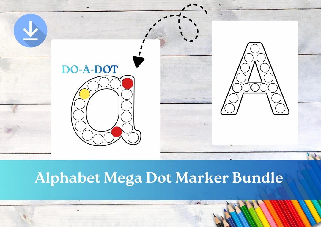 Alphabet Dot Marker Bundle – Uppercase & Lowercase ABC Dab Worksheets ...