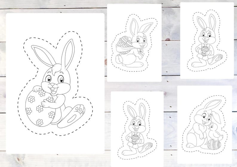 Easter Cutting Practice Worksheets Printable Scissor Skills Bunny Egg ...