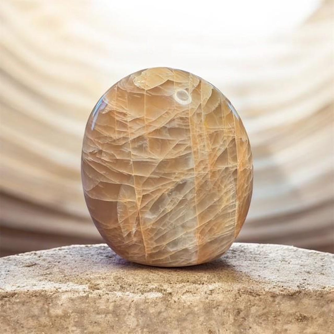Peach Moonstone Freeform. Lots of Flash! - Etsy