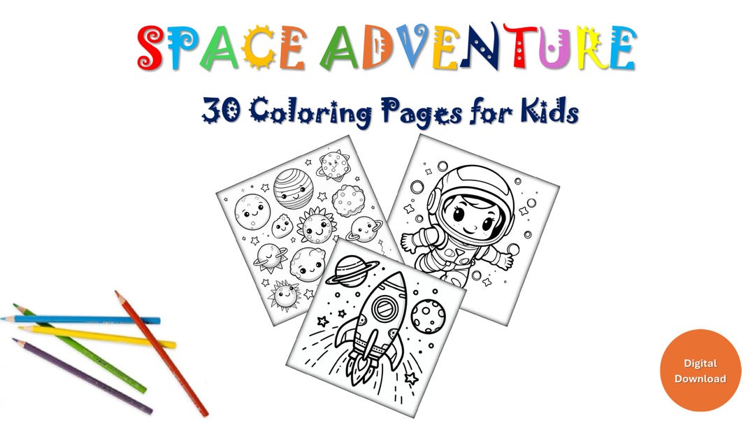 Space Coloring Pages – Astronauts, Planets & Rockets Printable Coloring ...